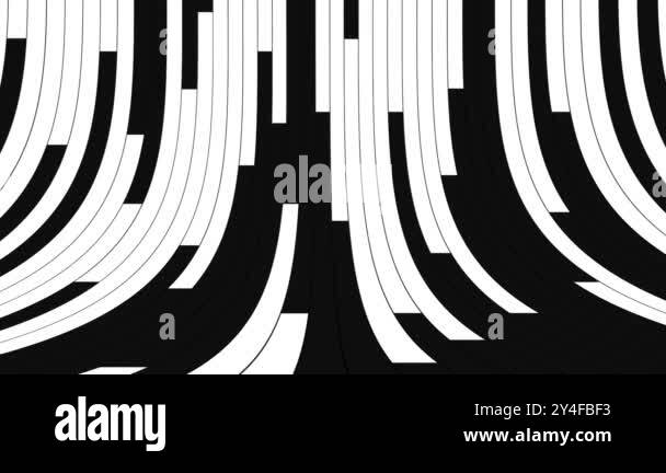 Bended piano keys moving down. Seamlessly loop, abstract black and ...