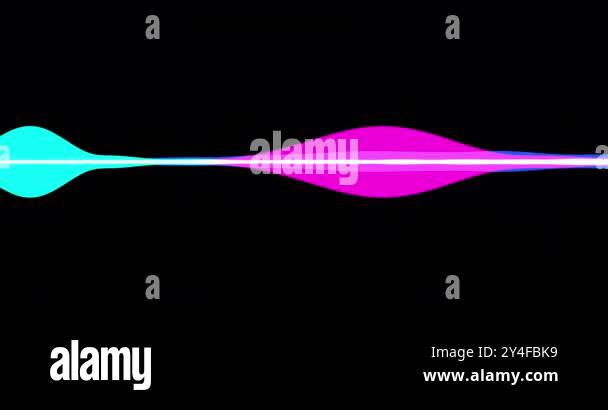 Audio waveform sound visualization. Seamless loop sound wave, on ...