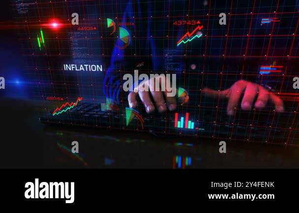 Inflation recession and depression crisis charts and graphs diagram ...