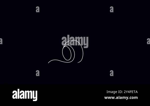 Animated continuous single-line drawing of Headphones, One line ...