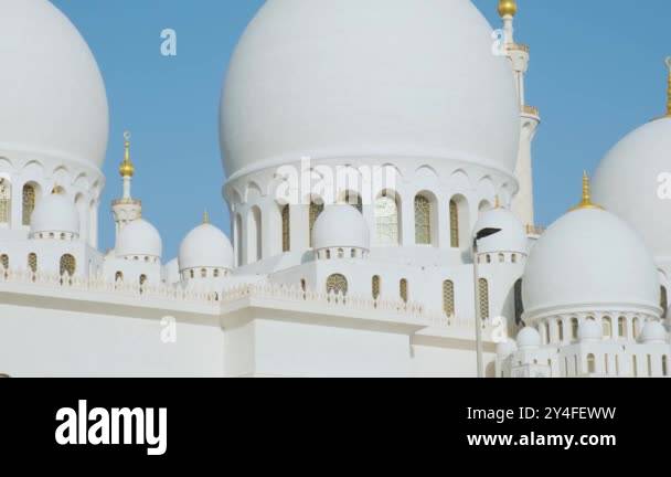Domes of Sheikh Zayed Grand Mosque in Abu Dhabi, UAE, one of the ...