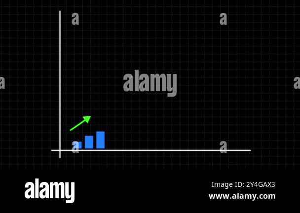 Graph animation, Rising up arrow on chart graph animated, Increase ...