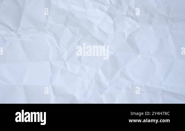 4K Looping Motion Background Video Plain White Crumpled Paper Texture ...