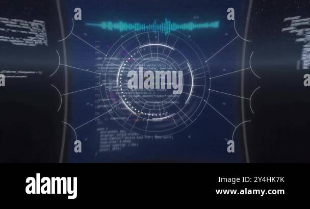 6G concept and computing animation with futuristic digital interface ...