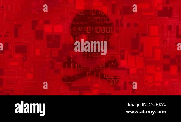 Malware virus ransomware red skull Stock Videos & Footage - HD and 4K ...