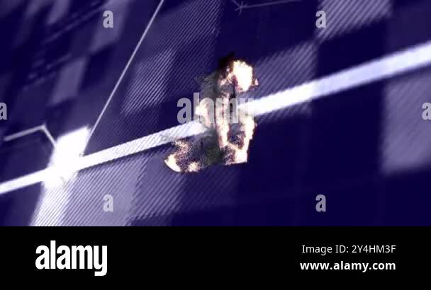 Programming Code And Data Visualization Animation Over Abstract