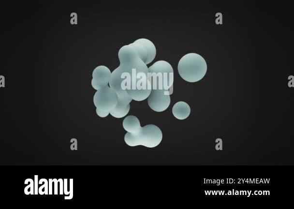 3D animation of abstract smooth volume object. Abstract morph ...