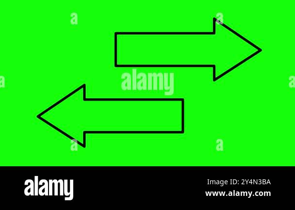 video animation icon blinking arrows from outline to black silhouette ...