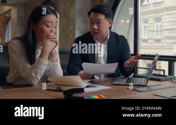 Angry boss Korean Asian businessman man guy business male leader boss ...