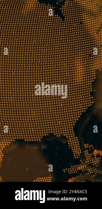 3D Digital Earth shows concept of global network connection of ...