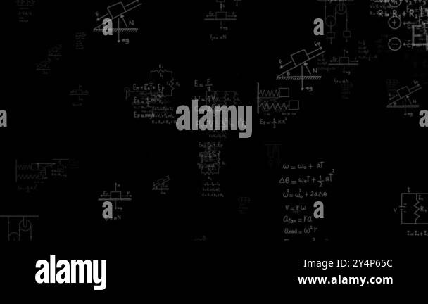 Equations of physics, uniform rectilinear motion, statics ...