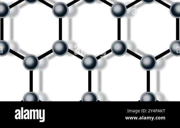 graphene atomic structure, a single layer of carbon atoms arranged in ...