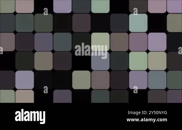 a dynamic, hypnotic visual of soft multicolored squares flashing in alternating patterns. simple ...