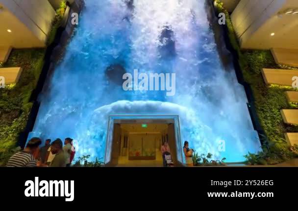 Digital Waterfall interactive LED screen as seen at one of the gate in ...