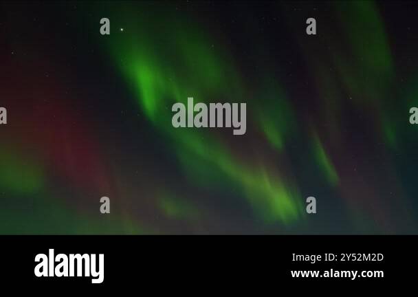 Aurora Borealis, Northern Lights in Iceland, Real Night Sky with Stars ...