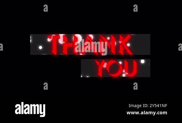 Cool animated Thank You lower third in 4K alpha channel. Cool white ...