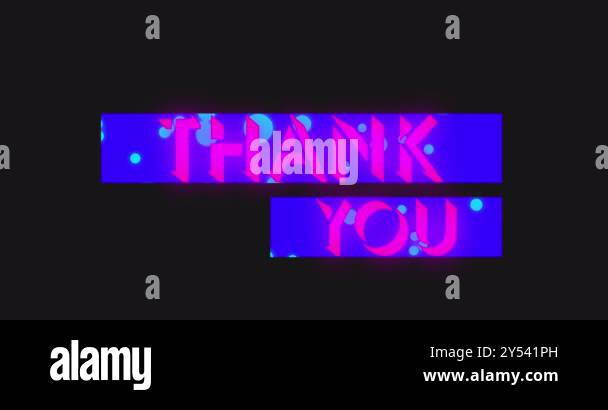 Cool animated Thank You lower third in 4K alpha channel. Cool blue ...