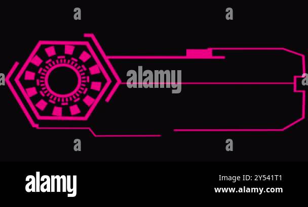 4K pink-colored futuristic lower third in an alpha channel. Element of ...