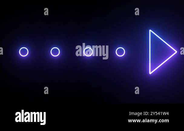 4K design animated neon growing colored arrow background. Colorful neon ...
