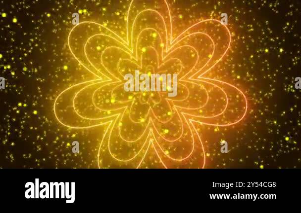 Colorful flower design in 4K. Colorful flower animation with colorful ...