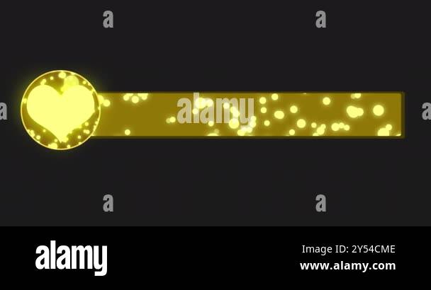 4K cool animated lower third with heart in an alpha channel. Design ...