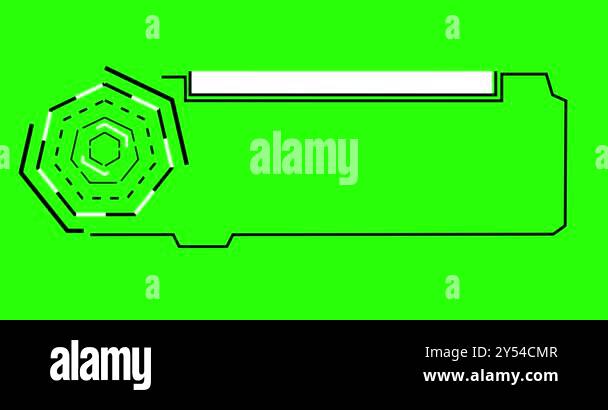 4K Sci-fi designed hud lower third in an alpha channel. Element of hud ...