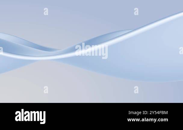 Classic wave animation with smooth light blue waveform float on a white ...