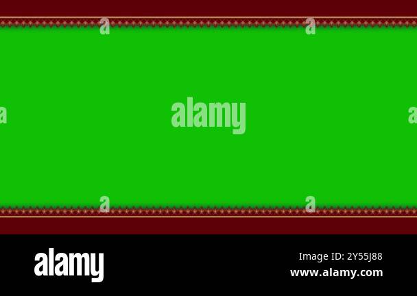 Green Screen Background with Red and Gold Border Stock Video Footage ...