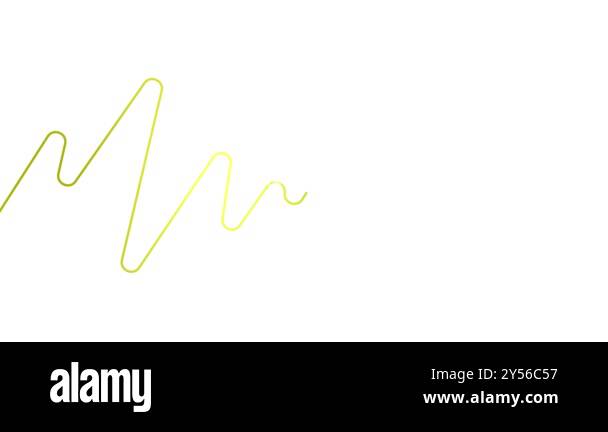Animated golden tape appear and disappear. Decorative wavy line is ...