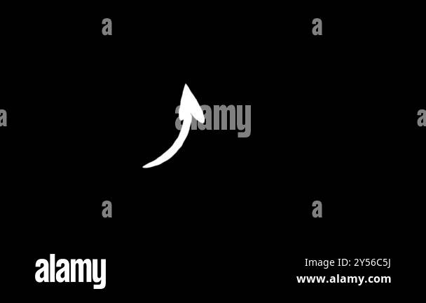 curved arrow in a looping motion, with a swooping upward trajectory ...