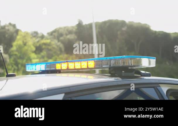 Blue and yellow police car Stock Videos & Footage - HD and 4K Video ...