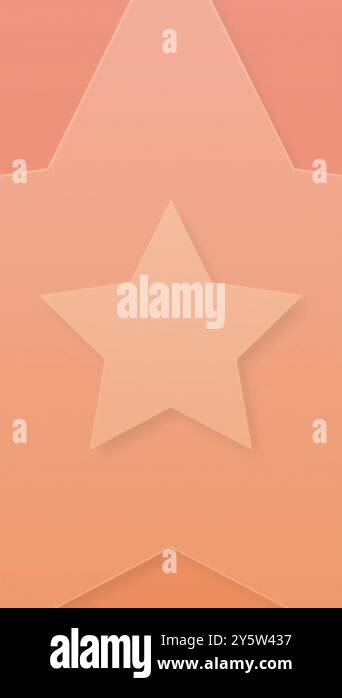 Abstract glossy cut out animated background. Abstract light orange star ...