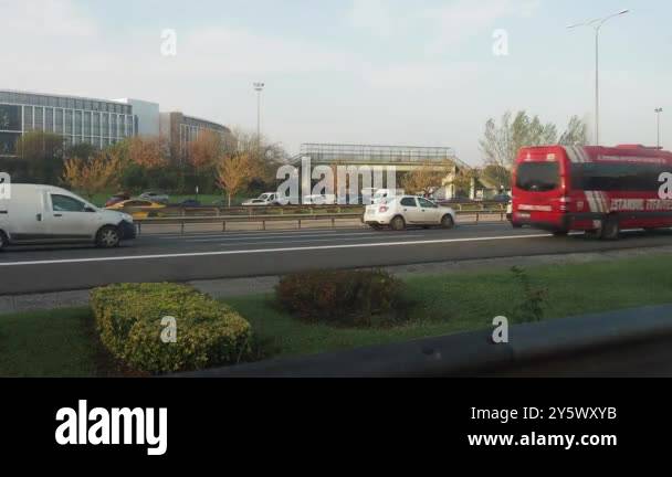 Red shuttle bus Stock Videos & Footage - HD and 4K Video Clips - Alamy