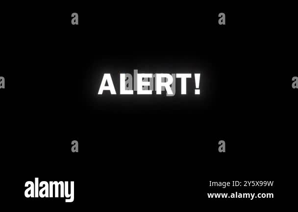 ALERT animation featuring glitch effect in RGB. Perfect for urgent ...