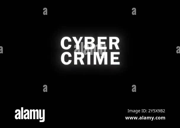 CYBER CRIME animation with glitch effect in RGB. Great for ...