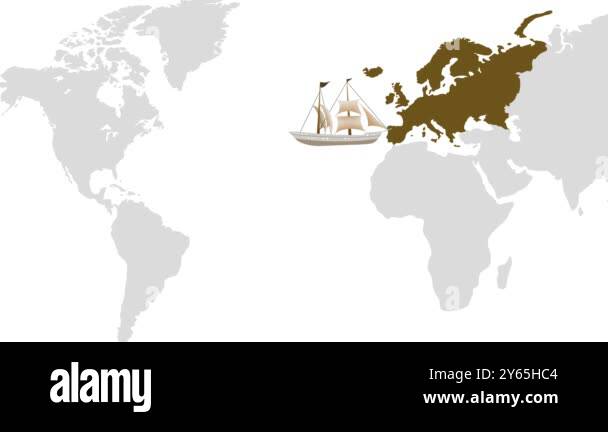 Map of world 1492 Stock Videos & Footage - HD and 4K Video Clips - Alamy