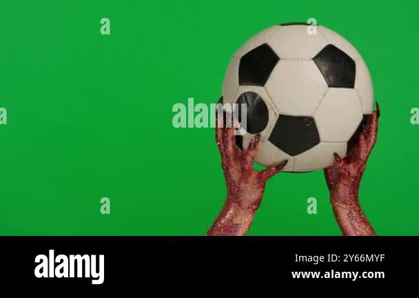 Scary hand showing gestures in studio. Creepy halloween monster hand in ...