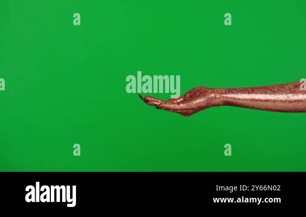 Scary hand showing gestures in studio. Creepy halloween monster hand in ...