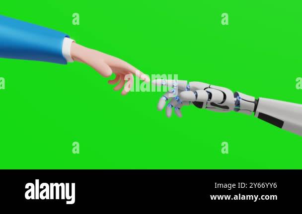 Future of AI concept. Cyborg and human unity. Development of AI ...