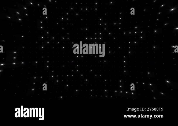 LED lights background with a grid of twinkling bright white lights ...