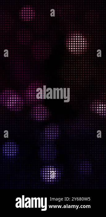 Colorful flashing LED lights party vertical background. Glowing disco ...