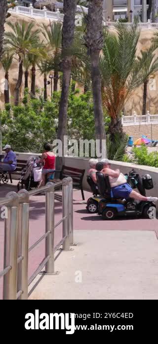 Benidorm Spain, 1st July 2023: Footage of the beautiful city of ...