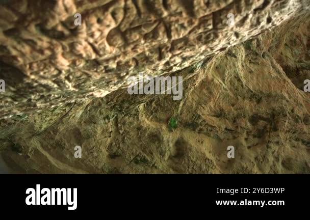 Various Historical Carvings of Letters and Symbols on the Old Cave Wall ...