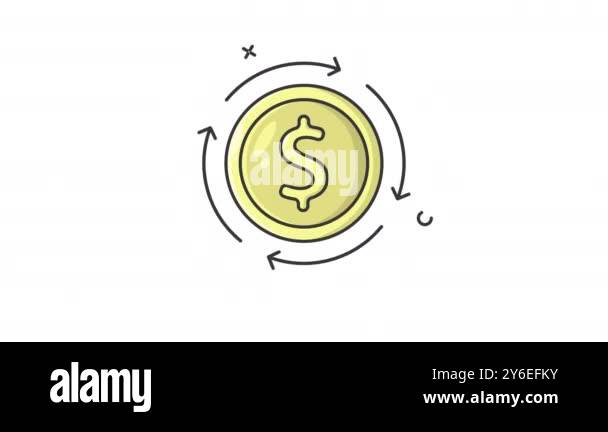 circular cycle economy animated icon motion graphic video, simple ...