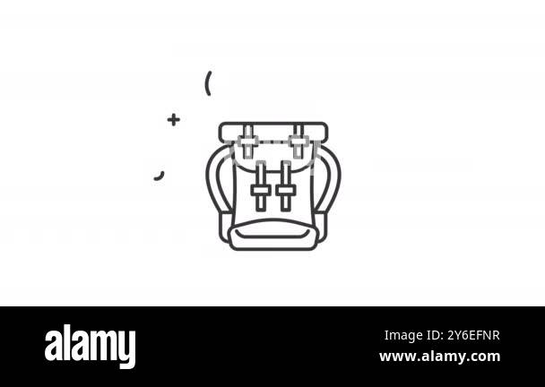 mountain carrier backpack animated icon illustration motion graphic ...