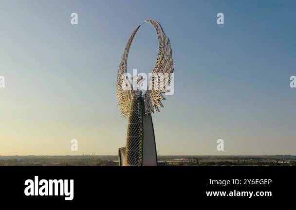 Tashkent, Uzbekistan - December 14, 2022: Aerial view of Huma bird ...