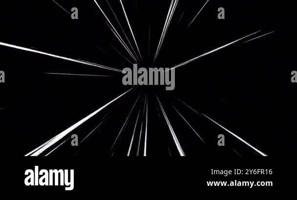 White speed lines. Super velocity, manga comics animation with alpha ...