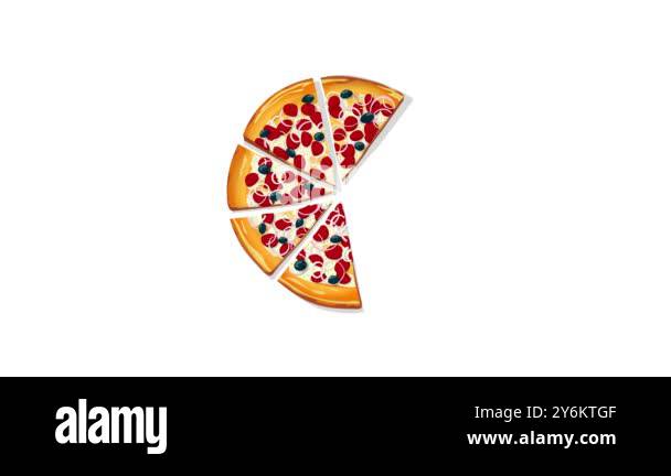 Pizza Calabrese loop animation suitable for food ordering app with ...