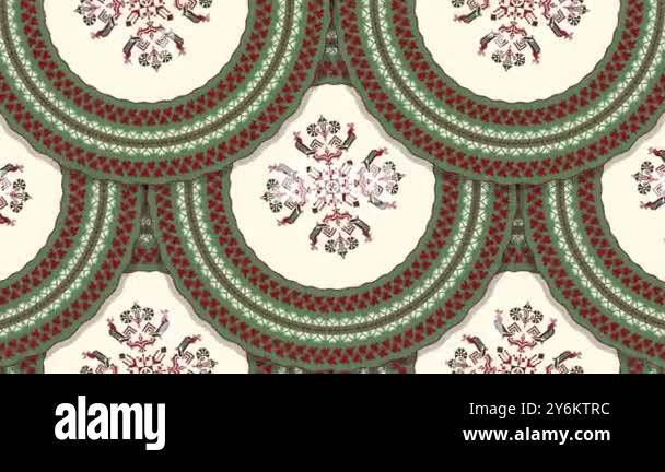 Romanian rotating embroidery pattern, 4k abstract background loop in ...