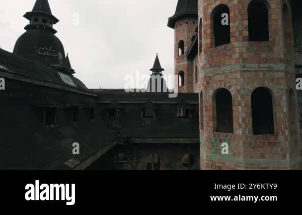 The unfinished castle in apalice, Kashubia, Poland, which was built ...